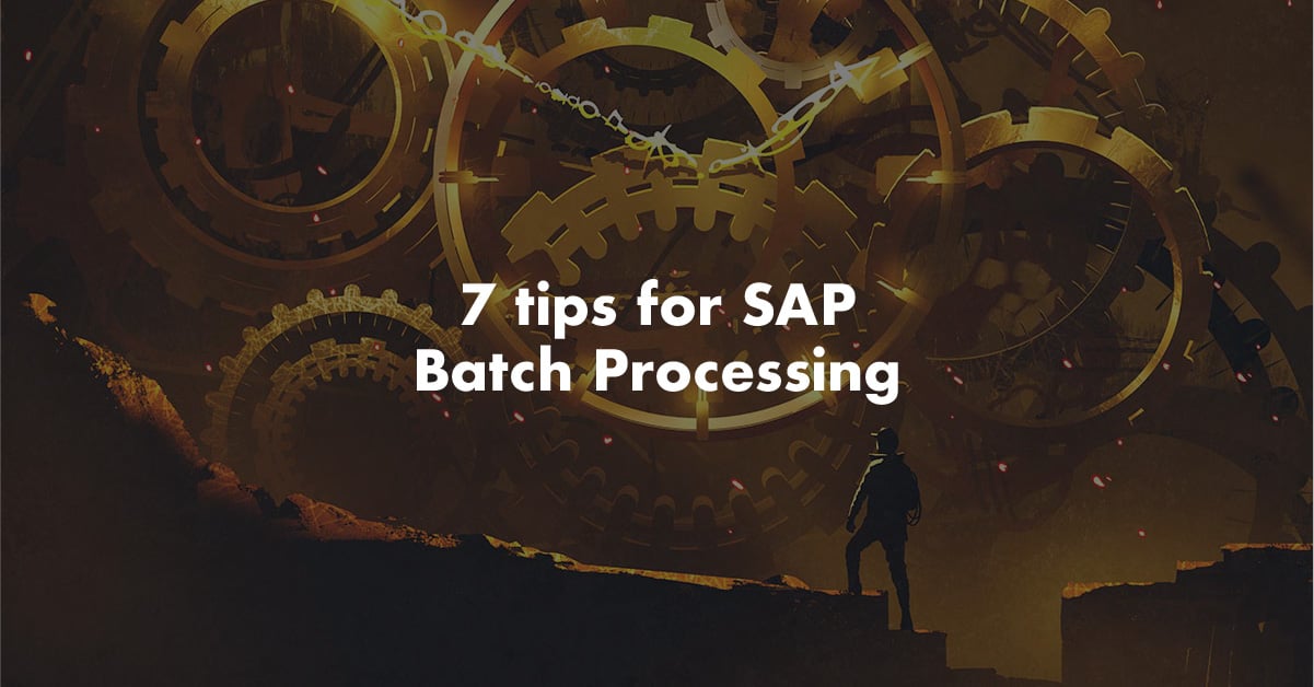 7 inspired tips for better SAP Batch Processing