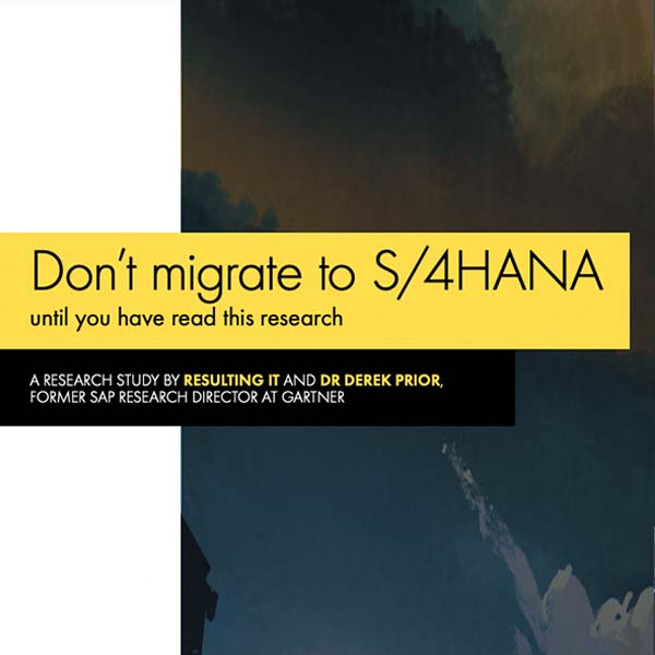Independent ERP Research covering SAP, S/4 HANA and RISE